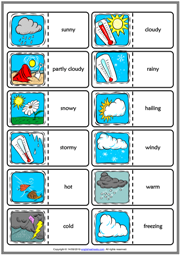 Weather Conditions ESL Vocabulary Worksheets